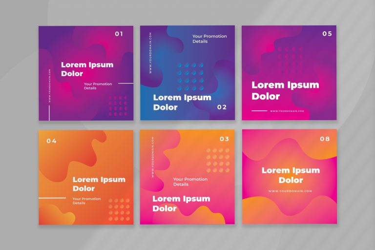 Six – Gradient Social Media Kit | TMint