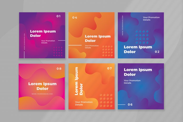 Six – Gradient Social Media Kit | TMint