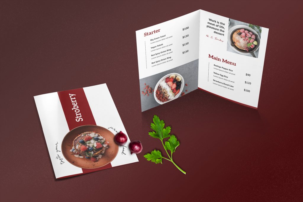 Bifold Restaurant Menu Template | TMint