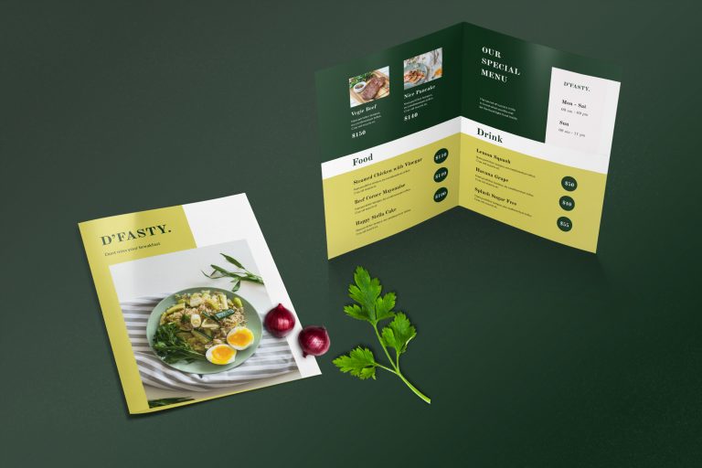 Bifold Restaurant Menu Template | TMint