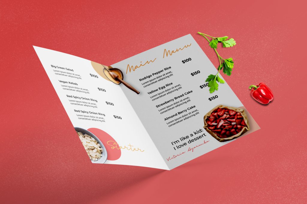 Bifold Restaurant Menu Template | TMint