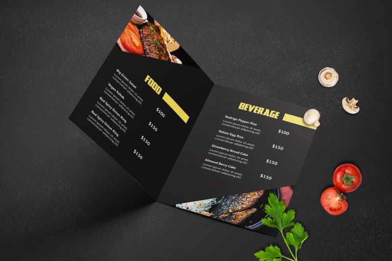 Bifold Restaurant Menu Template | TMint