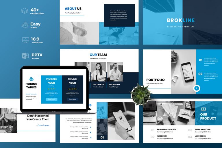 15+ Collection of Blue Color for Business Presentation | TMint