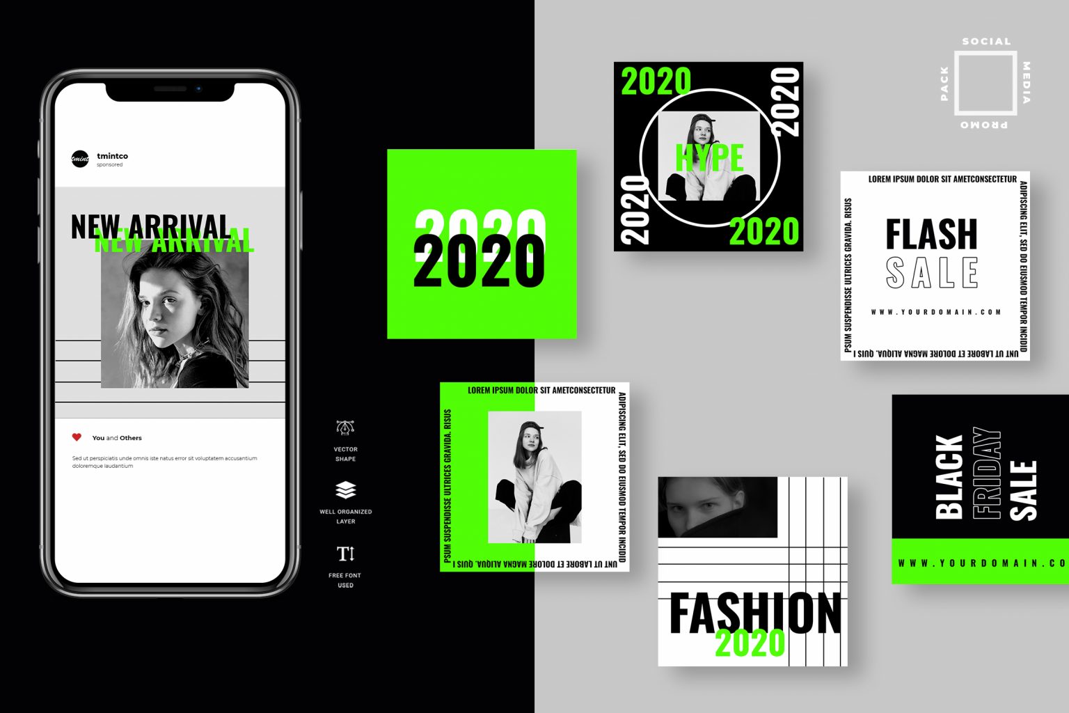 Ten Duotone Instagram Post Template | TMint