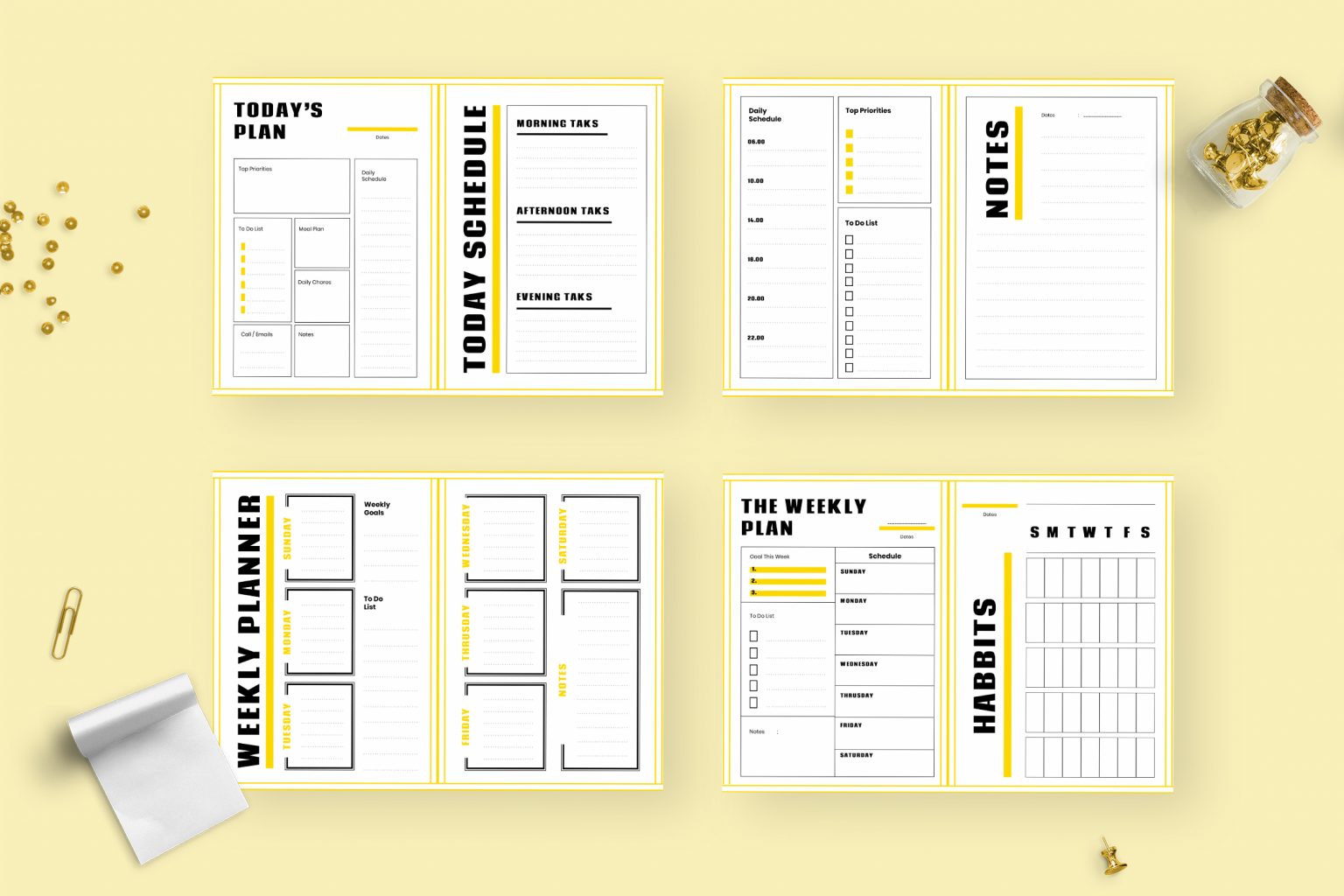 Worksheet Daily Planner Book – Four | TMint