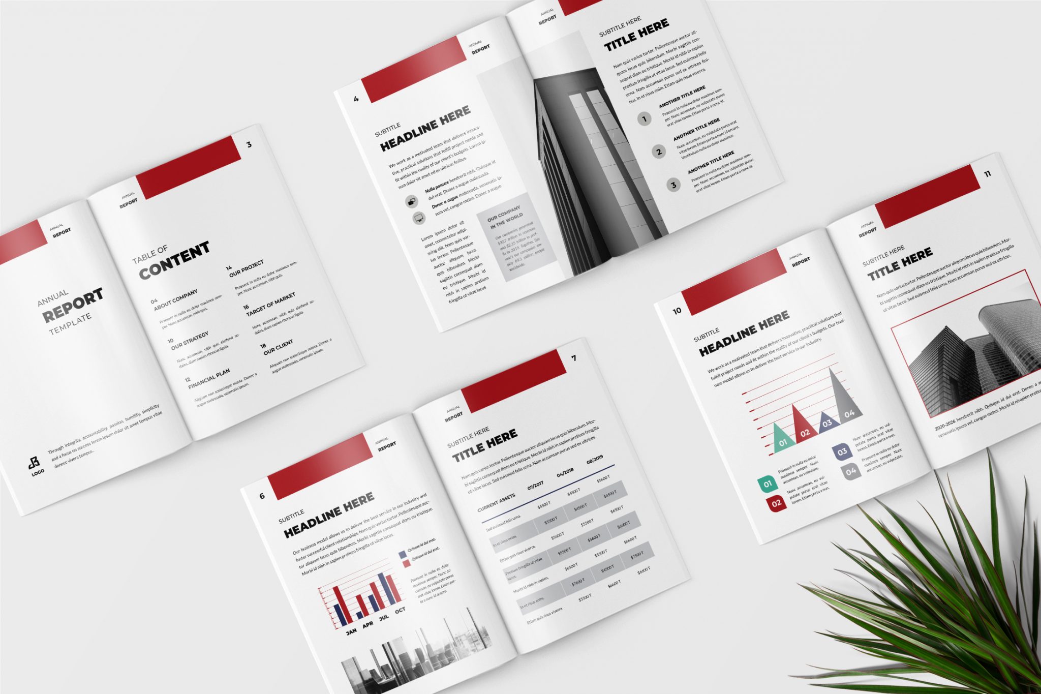 Red – Annual Report Template | TMint