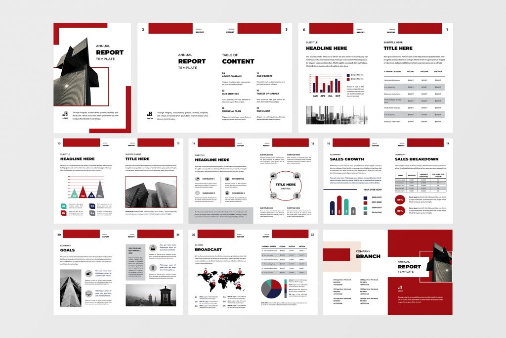Red – Annual Report Template | TMint