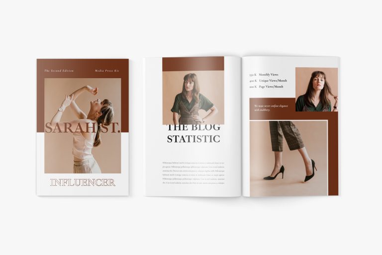 Sarah – Media Kit Magazine Template | TMint