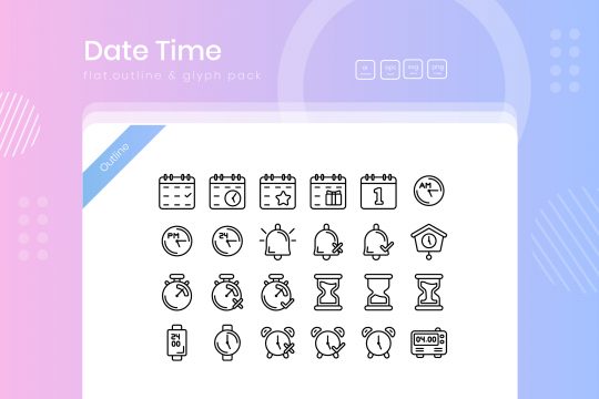 Date and Time Icon Pack | TMint