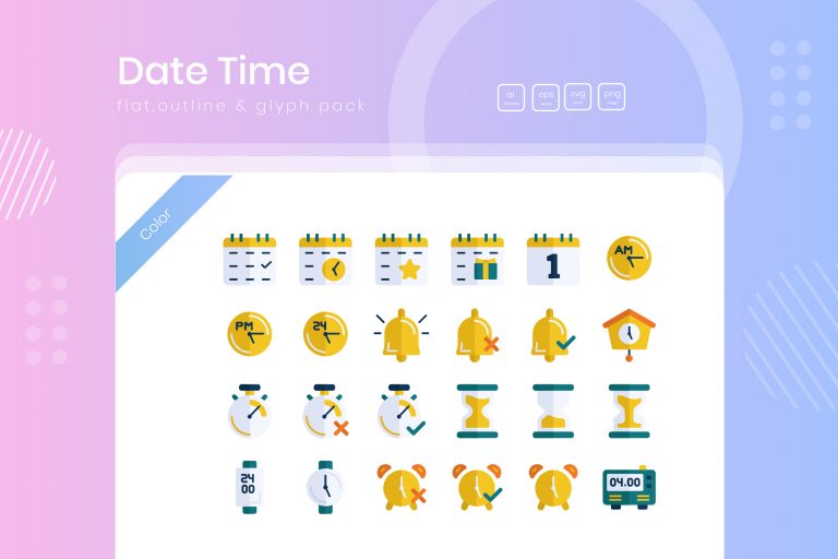 Date and Time Icon Pack | TMint