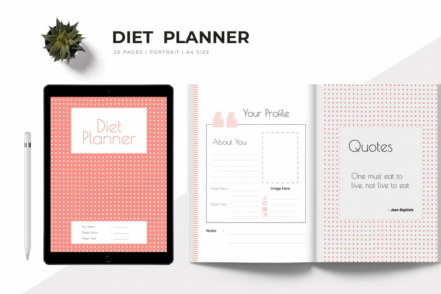 Daily Diet Planner Template