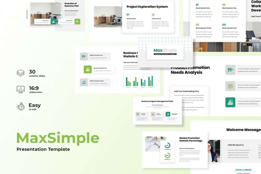 Maxsimple Powerpoint Template | TMint