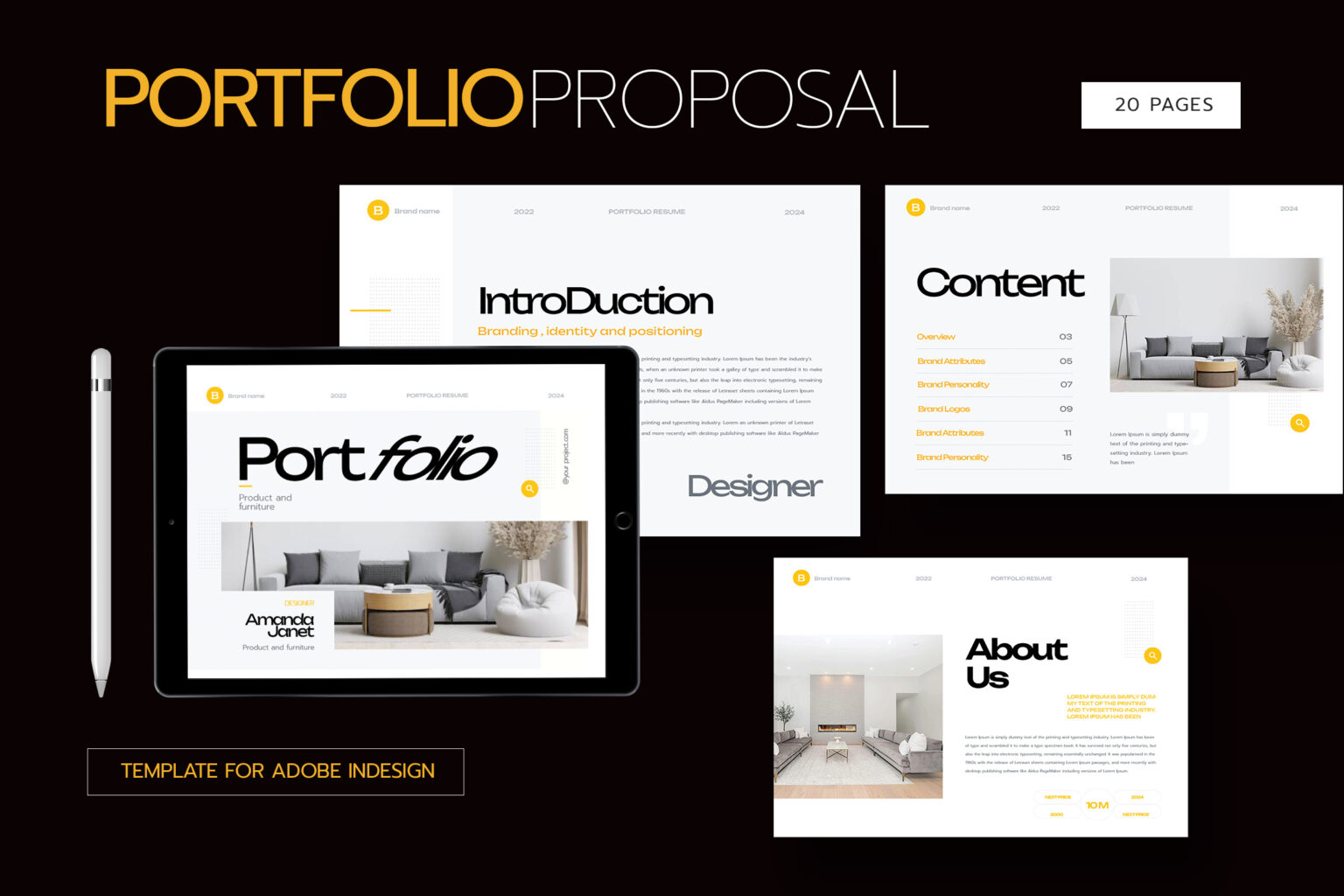 Modern Professional Brand Portfolio Template