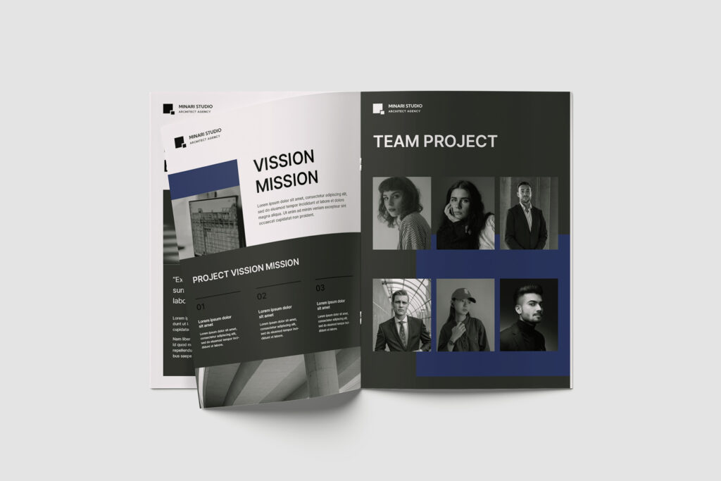 Modern Portrait Case Study Print Template | TMint