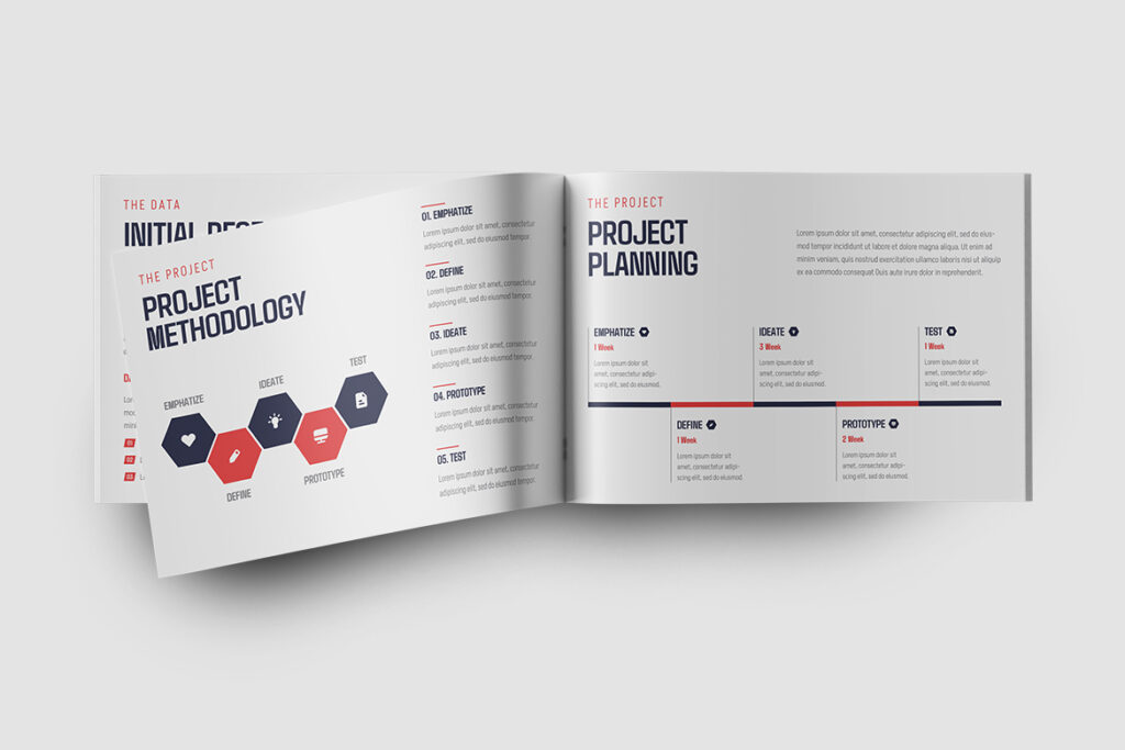 Modern Clean Project Case Study Print Template | TMint