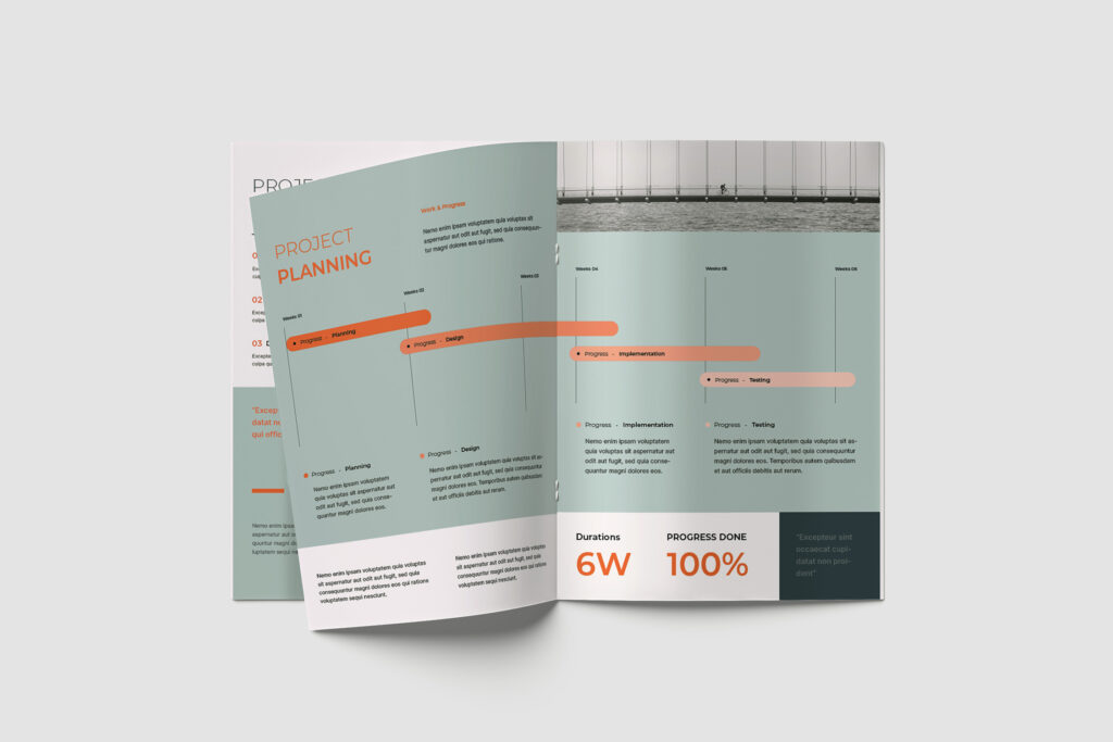 Modern Portrait Case Study Print Template | TMint