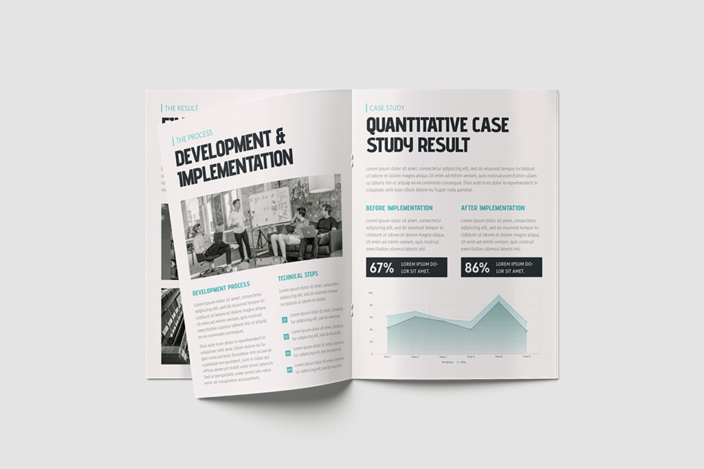 Modern Portrait Case Study Print Template | TMint