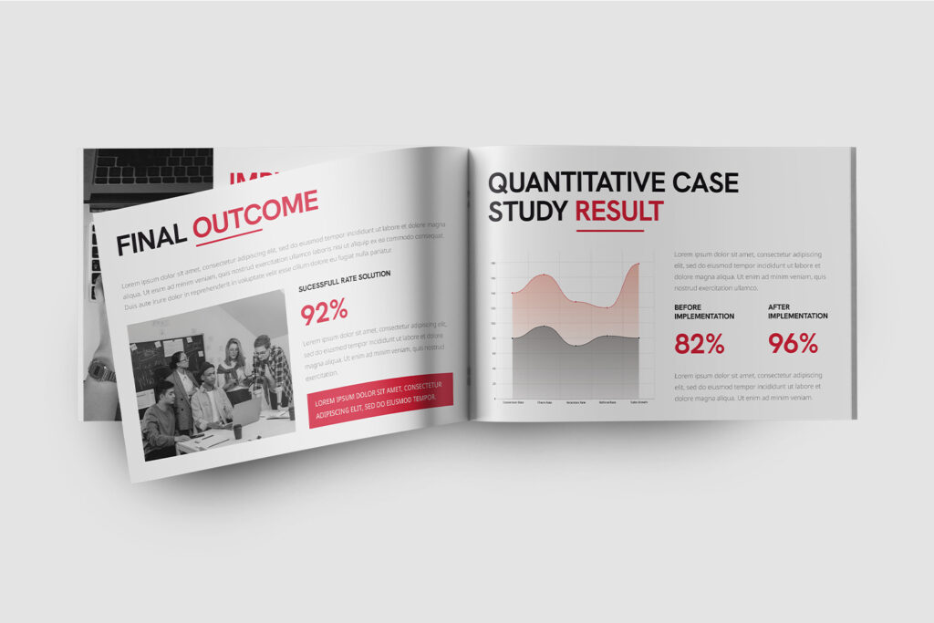 Modern Clean Project Case Study Print Template | TMint