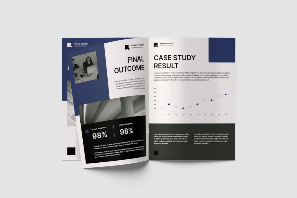 Modern Portrait Case Study Print Template | TMint