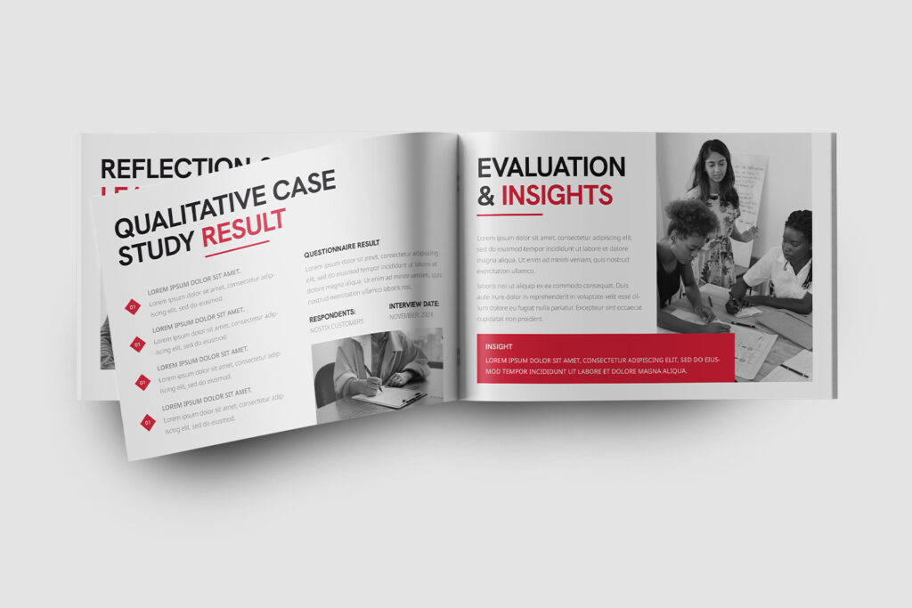 Modern Clean Project Case Study Print Template | TMint