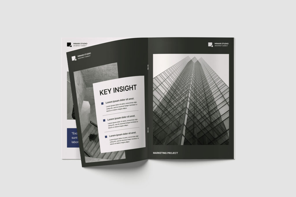 Modern Portrait Case Study Print Template | TMint