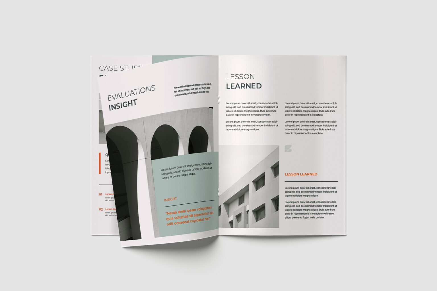 Modern Portrait Case Study Print Template | TMint