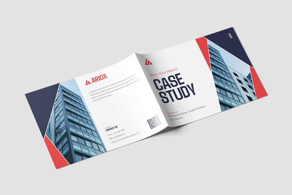 Modern Clean Project Case Study Print Template | TMint