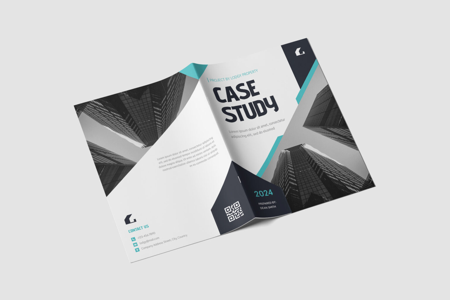 Modern Portrait Case Study Print Template | TMint
