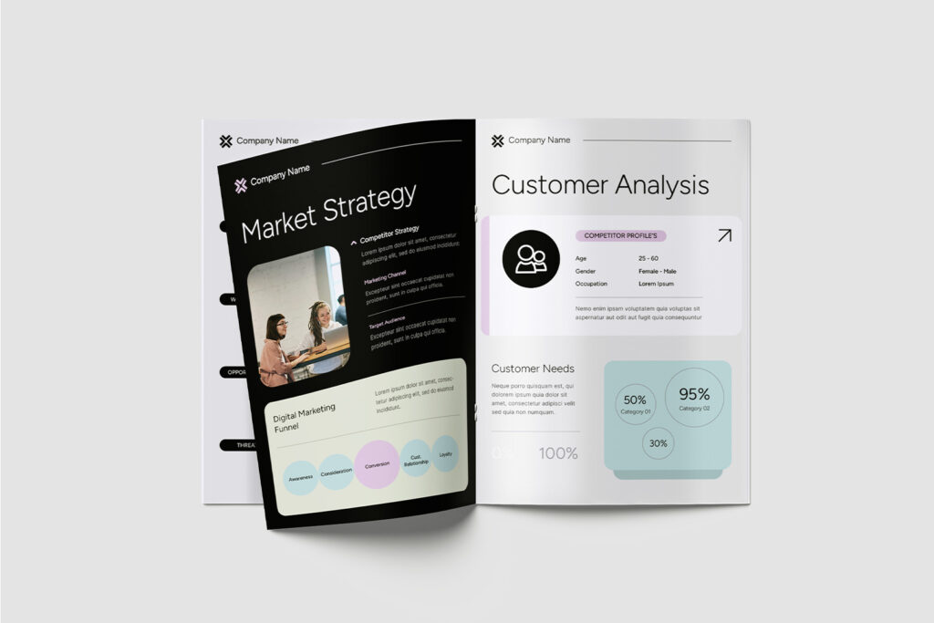 Modern Portrait Competitor Analysis Template | TMint